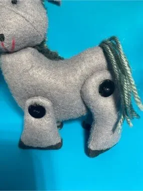 Toys | Homemade Button Gray Donkey Plush 6 | Poshmark